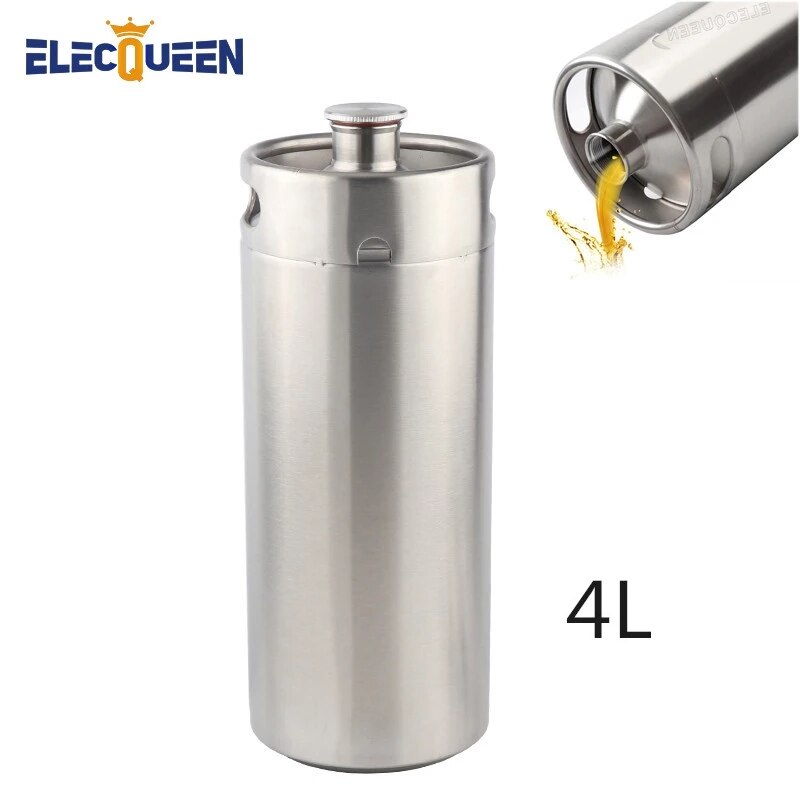 4L Mini Keg Beer Growler 304 Stainless Steel Porta... – Vicedeal