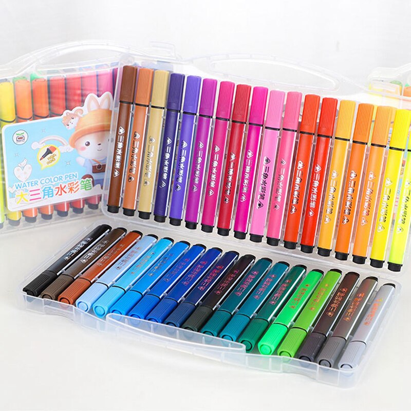 12/18/24 Colors Felt-tip Pens Set Washable Markers... – Vicedeal
