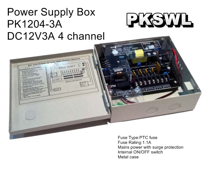 DC12V 3A 4 way 4 channel CCTV power supply box pow... – Vicedeal