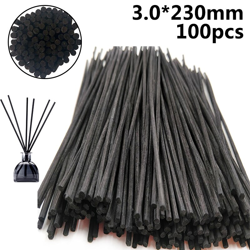 100pcs/set Straight Rattan Reed Black Sticks Fragr... – Grandado