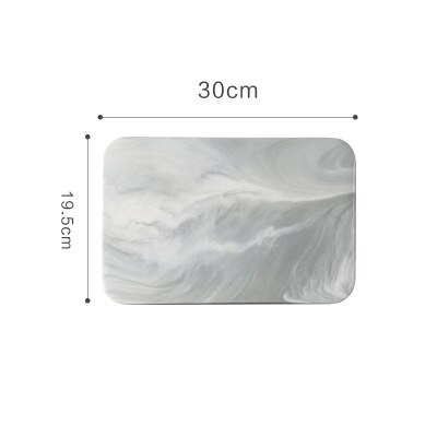 Naturlig marmor keramisk tallerken nordisk tallerk... – Grandado