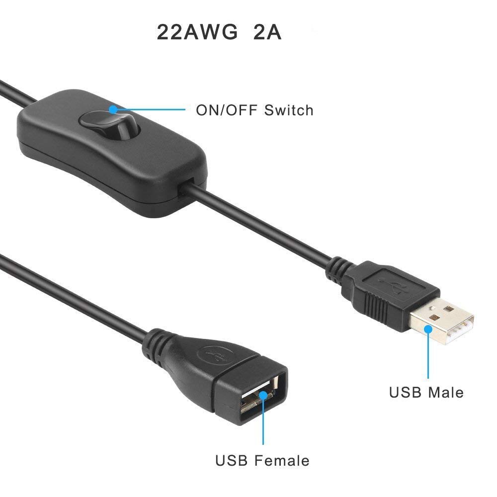 Cable USB de 2 piezas macho a hembra con interrupt... – Grandado