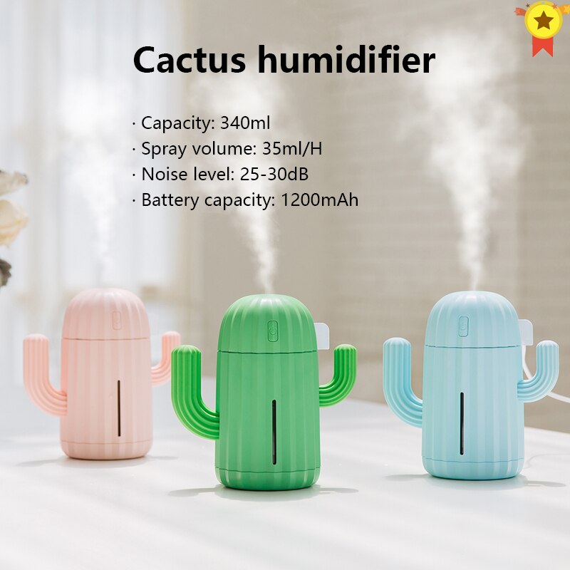 Air Humidifier Home Office Mini Air Diffuser Cactu... – Grandado