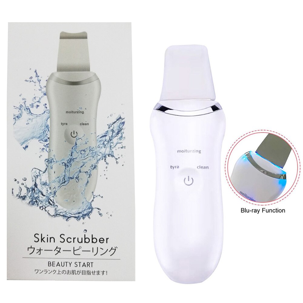 Ultrasonic Blue Light Face Deep Cleaning Skin Scru... – Grandado
