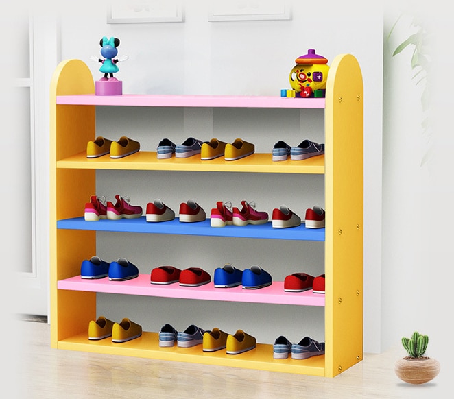 shoe rack combination color cute multi-layer rack ... – Grandado