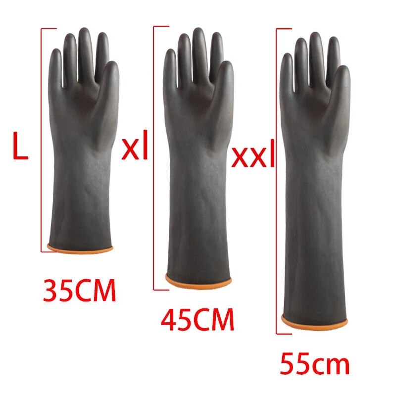 Heavy Duty Chemical Resistant Rubber Gloves Labor ... – Grandado
