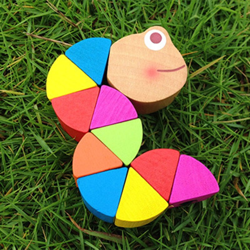 Colorful Wooden Worm Puzzles Learning Educational ... – Grandado