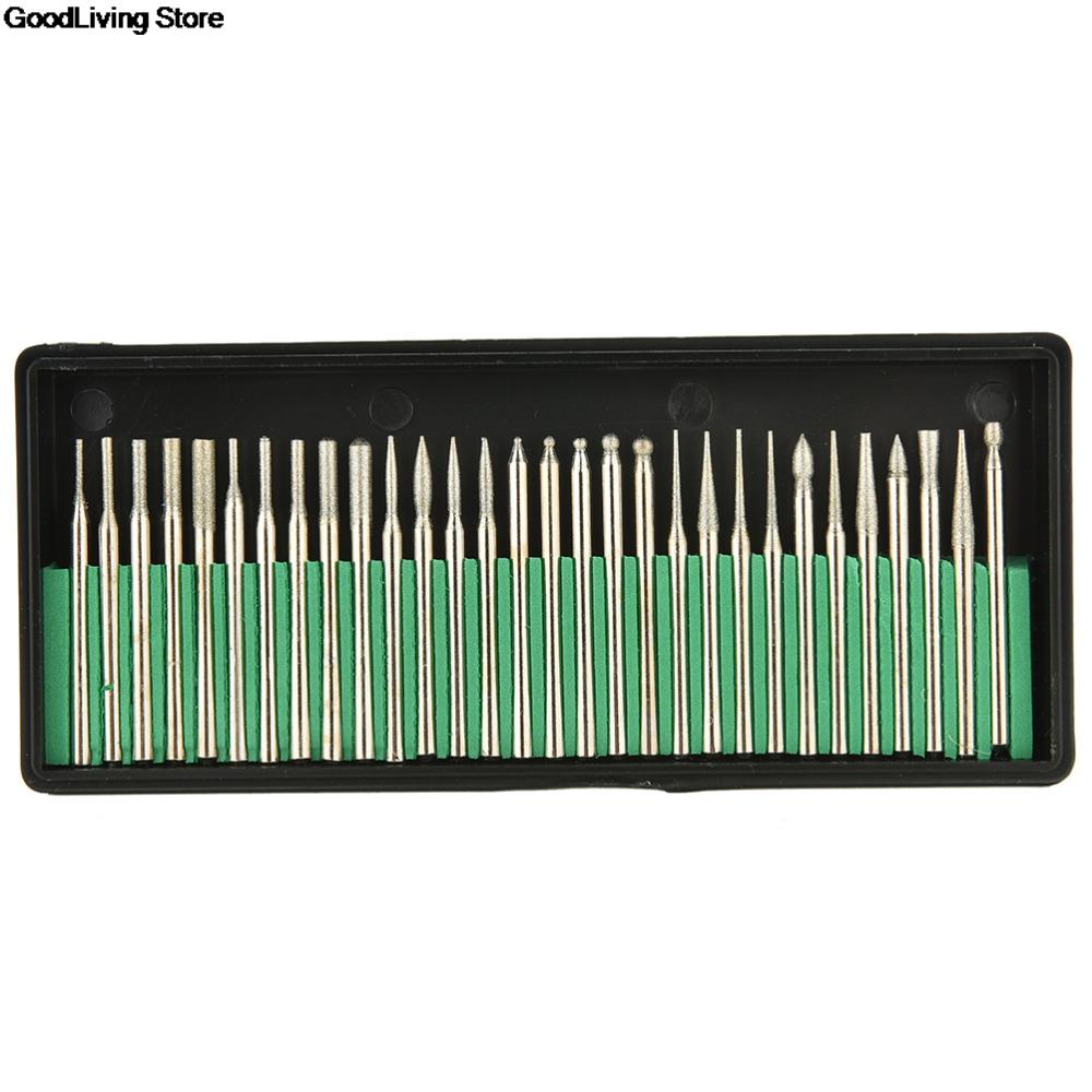 30pcs 3.175mm Titanium Diamond Burrs Bur Bit Set D... – Vicedeal