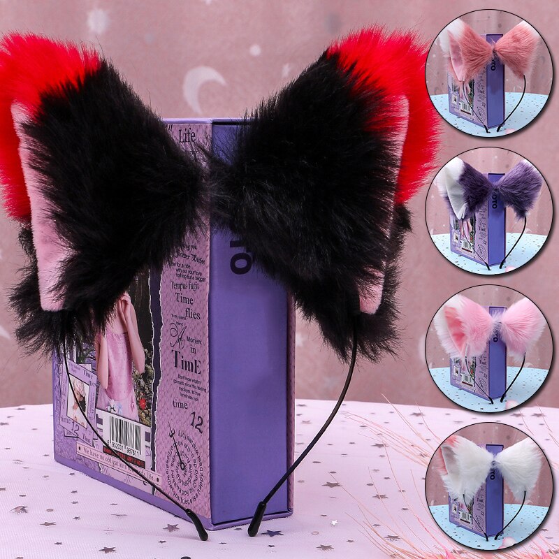 Furry Cat Ears Hairpins Fluffy Plush Cat Stitching... – Grandado