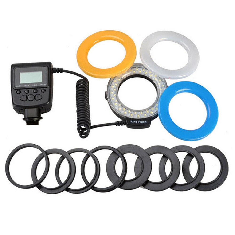 Macro LED Round Flash Bundle with LCD display 8 Ad... – Vicedeal