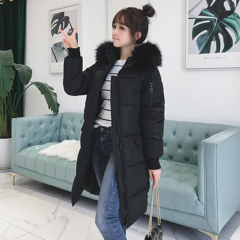 winter long down jacket woman overcoat padded down... – Grandado