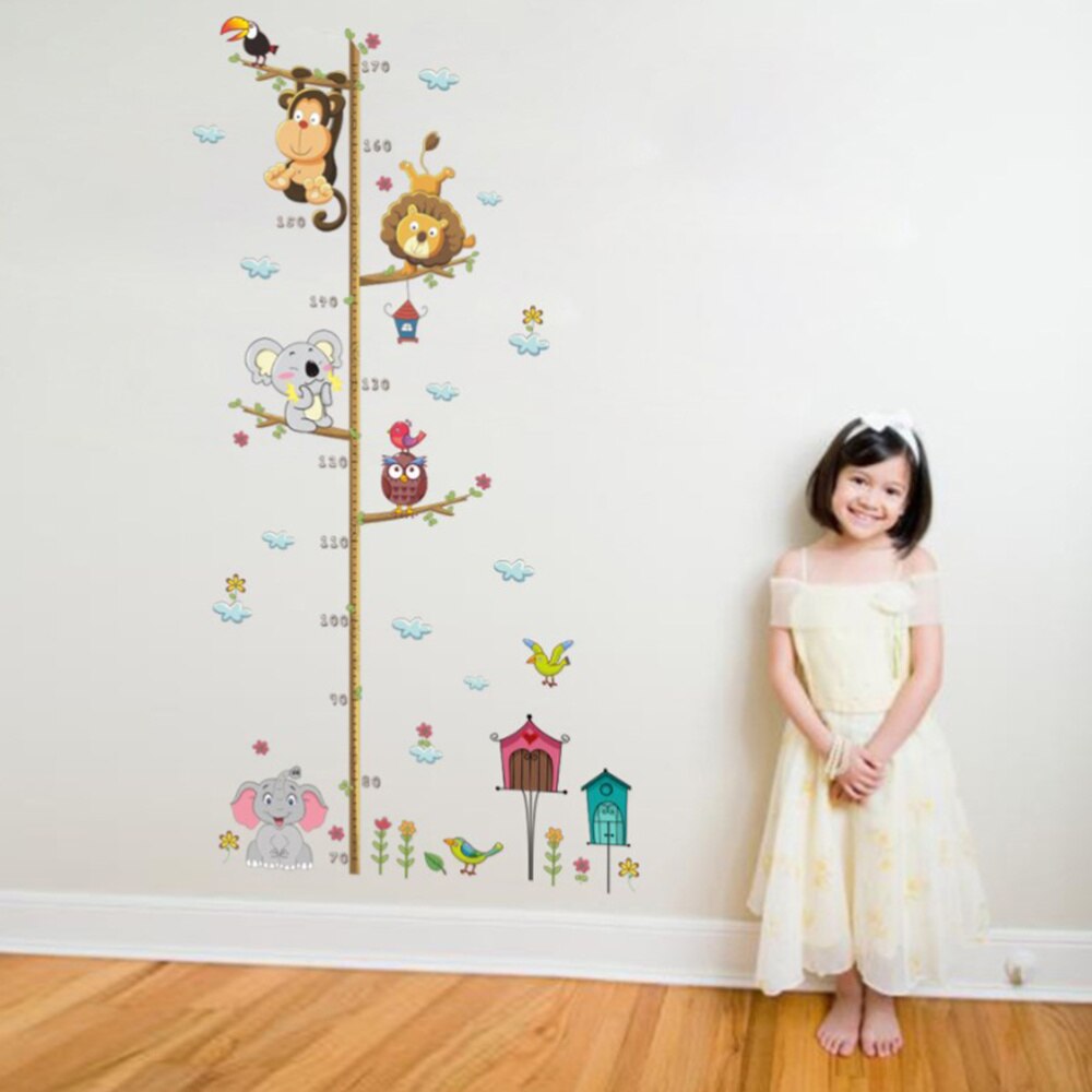 1PC Removable DIY Cartoon Zoo Animals Height Measu... – Grandado