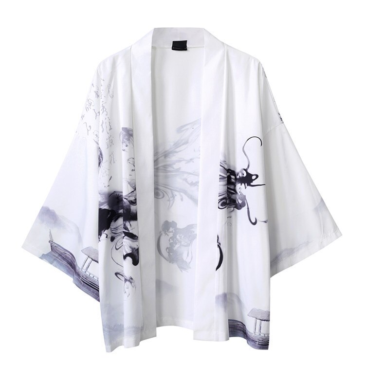 Summer Japanese Seven-point Sleeve Kimono Ukiyo-e ... – Grandado