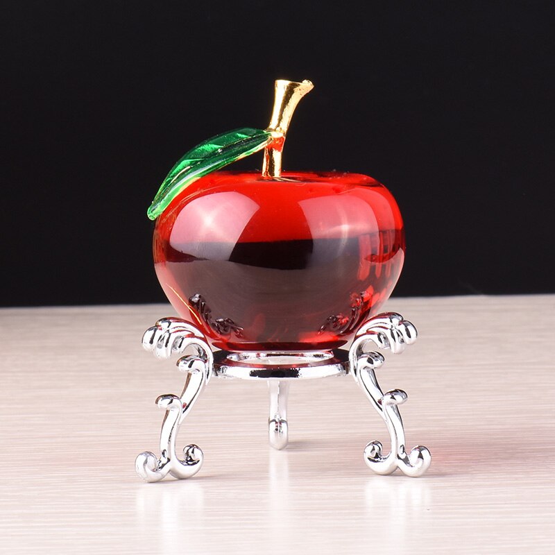 Red crystal apple home decoration ornament peace f... – Grandado