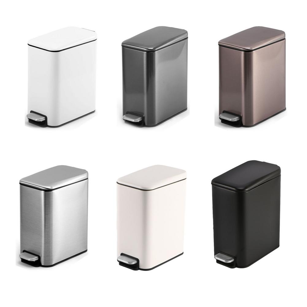 5L Stainless Steel Rectangle Kitchen Trash Can Dus... – Vicedeal