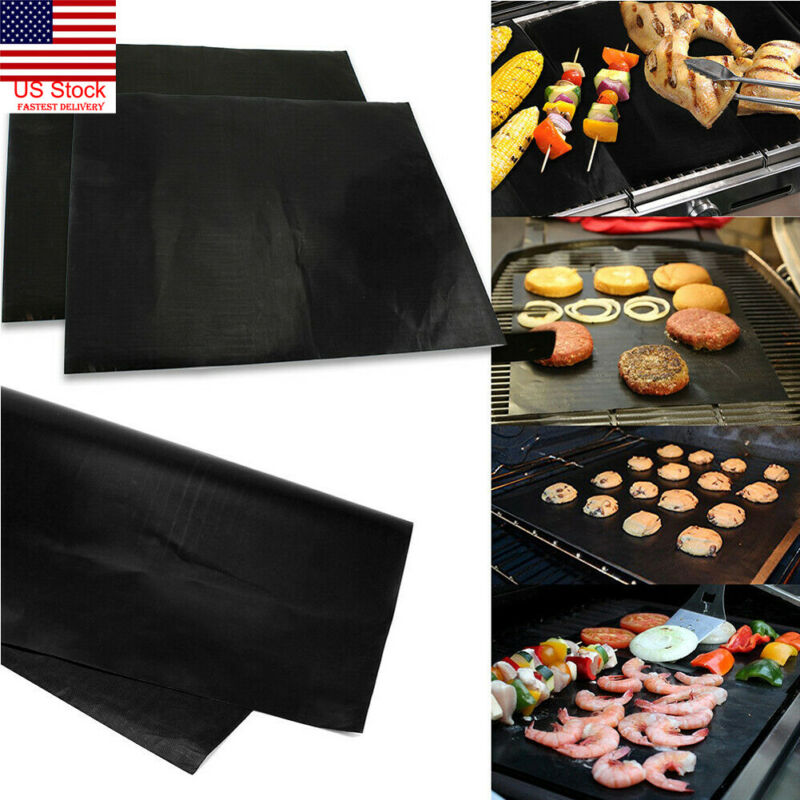 BBQ Grill Mat non-stick Oven Liners Teflon Cooking... – Vicedeal
