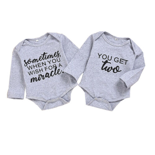 0-12M Newborn Baby Boy Girl Twins Long Sleeve Cott... – Vicedeal