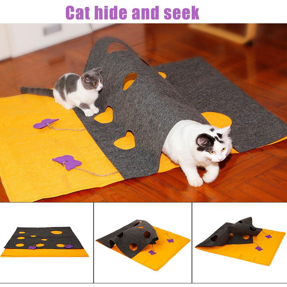 Cat Hide And Seek Mat Pet Toy Blanket Kitten Play ... – Grandado