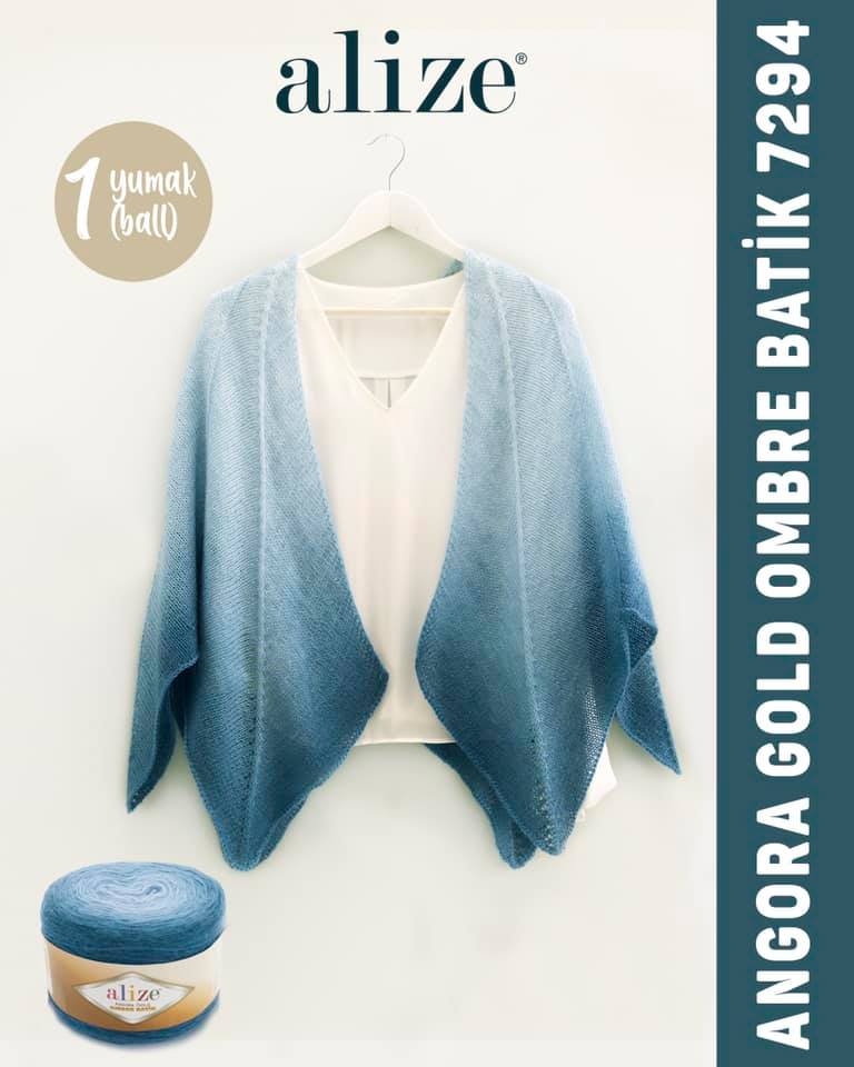 Alize Angora Gold Ombre Batik Cake Yarn 150g - 825... – Grandado