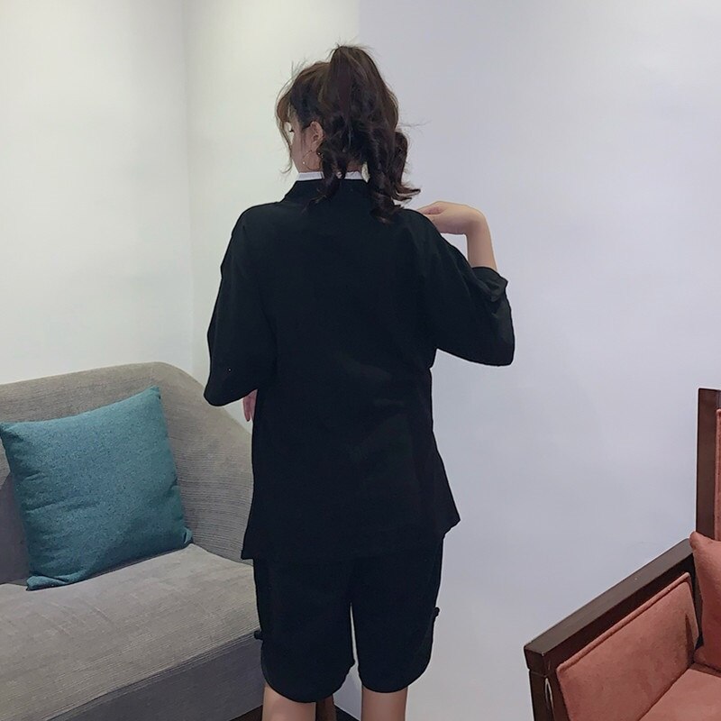 Woman Cheongsam Hanfu Pants Set Chinese Cotton Lin... – Grandado