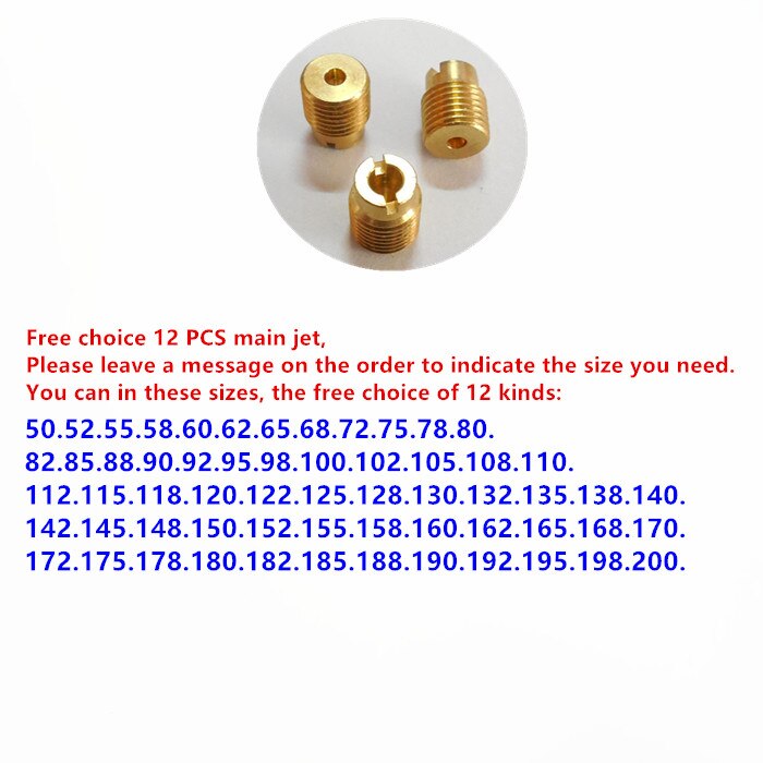 (12pcs main jet / pack)Keihin 99101-124(ZF5)FCR Sl... – Grandado