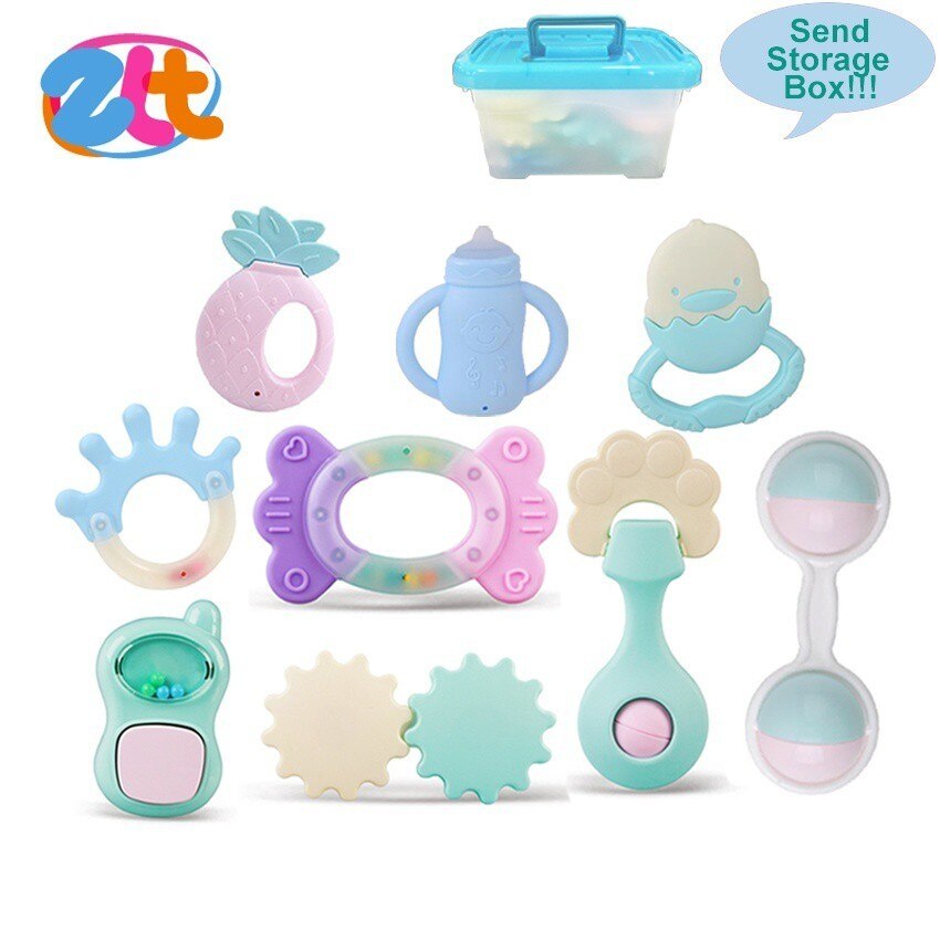 Baby Cheewing Teether Baby Rattle Toy Food Grade T... – Grandado