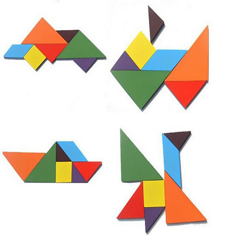2pcs Wooden Tangram Brain Teaser jigsaw Puzzle Toy... – Vicedeal