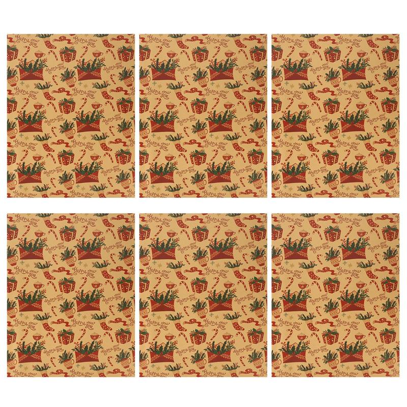 6pcs Christmas Wrapping Paper DIY Kids Folding Han... – Vicedeal