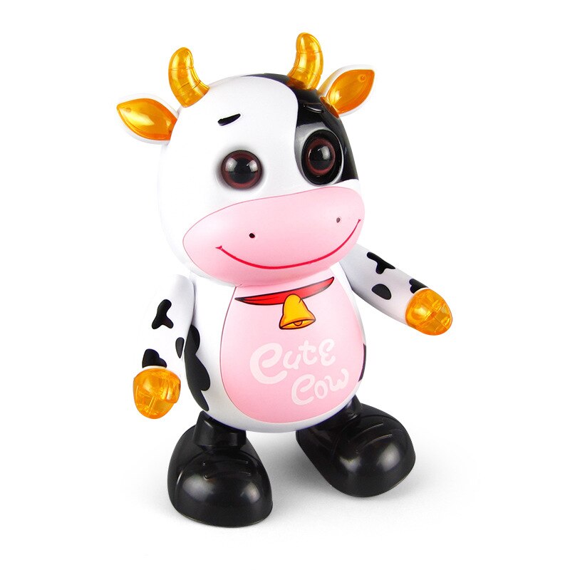Electric Walking Cow Music Light Dance Animal Doll... – Grandado