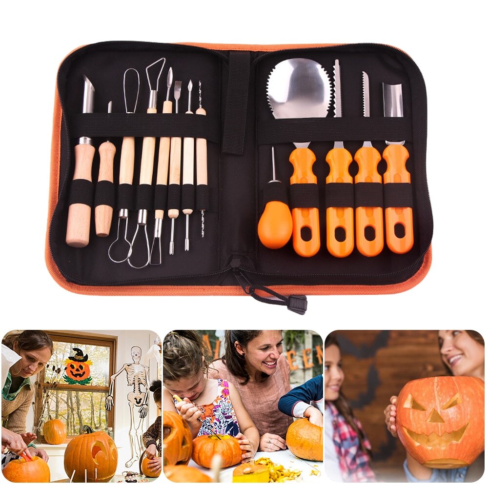 13pcs Halloween Pumpkin Carving Tools Jack-O-Lante... – Vicedeal