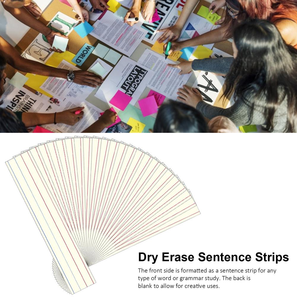 Dry Erase Sentence Strips Double Sided Dry Erase C... – Grandado