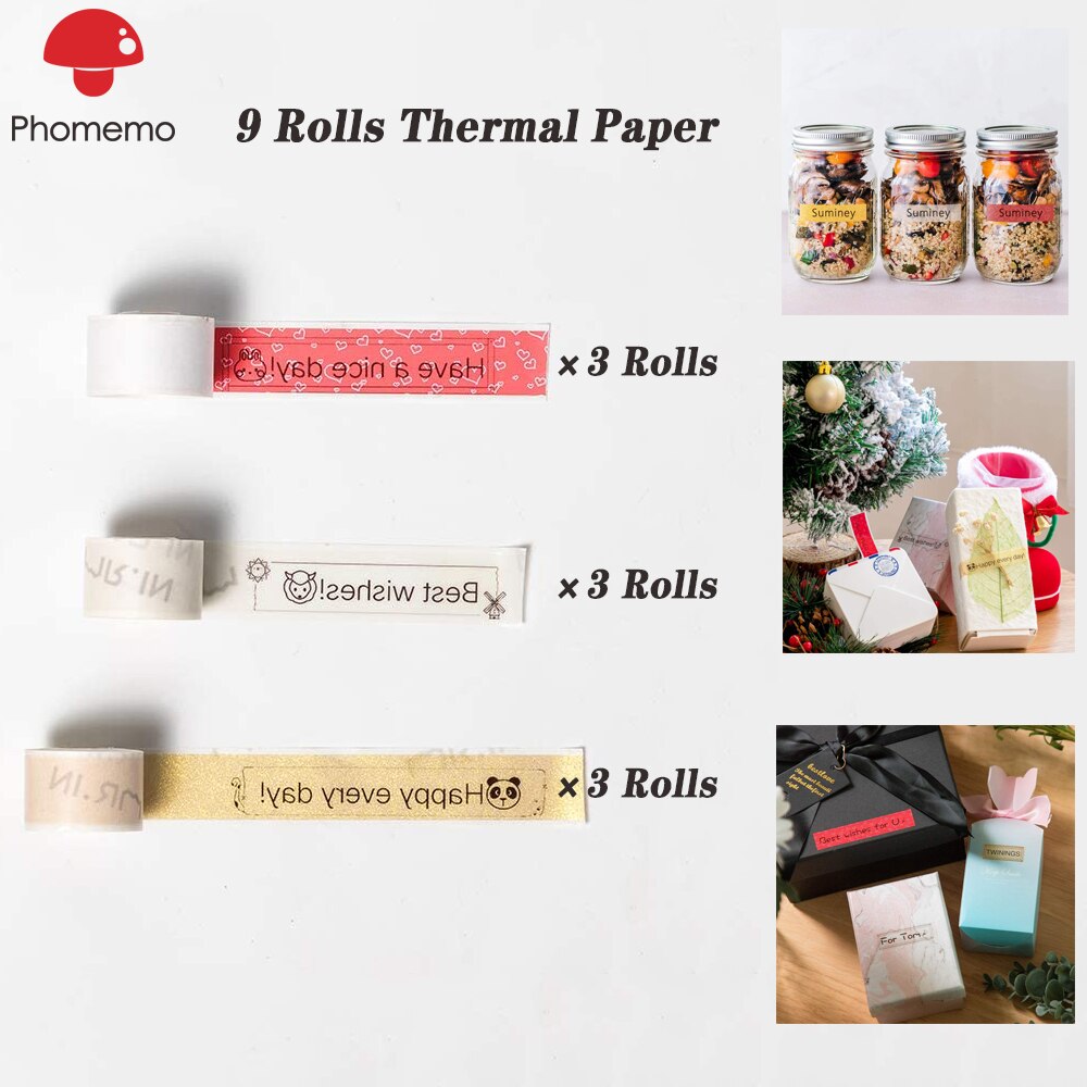 Phomemo Sticker Papier 9 Rolls Voor M02S M02 Pro P... – Grandado