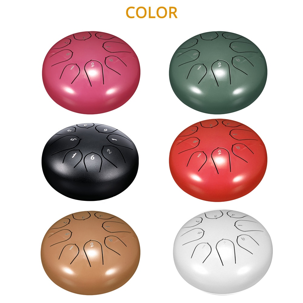 Cool 6 Inch Steel Tongue Drum 8 Tune Hand Pan Drum... – Vicedeal