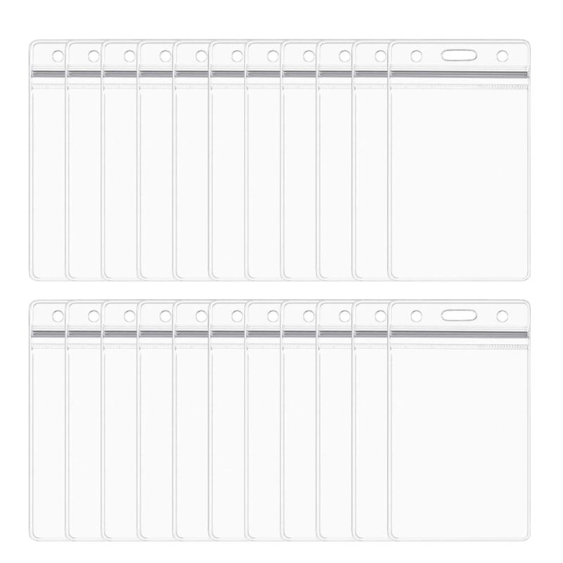 100 PCS Waterproof Clear Plastic Vertical Name Tag... – Grandado