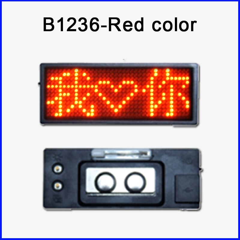 12x36pixel red color LED name badg Name card mini ... – Vicedeal