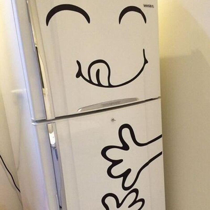 Cute Smile Fridge sticker Happy Yummy Face Kitchen... – Vicedeal