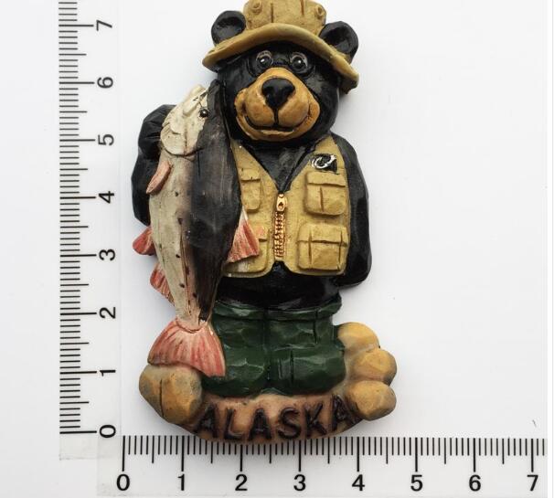 United States Alaska Fridge Magnet Tourist Souveni... – Grandado