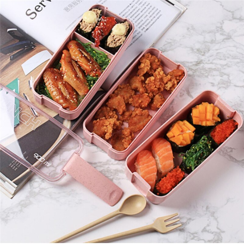 201-300ml/900ml Healthy Material Lunch Box 3 Layer... – Grandado