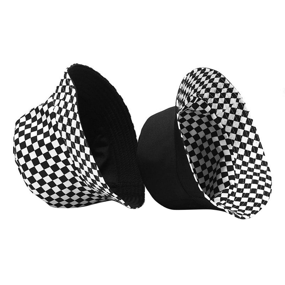 Plaid beanie Bucket Hats Women Men cotton simple T... – Vicedeal