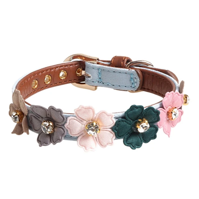3d blomster hundehalsbånd små hunder katt prinsess... – Vicedeal