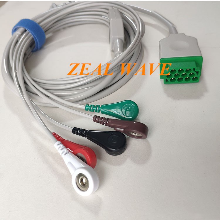 GE One-Piece ECG Lead Cable GE Monitor ECG Lead Ca... – Grandado