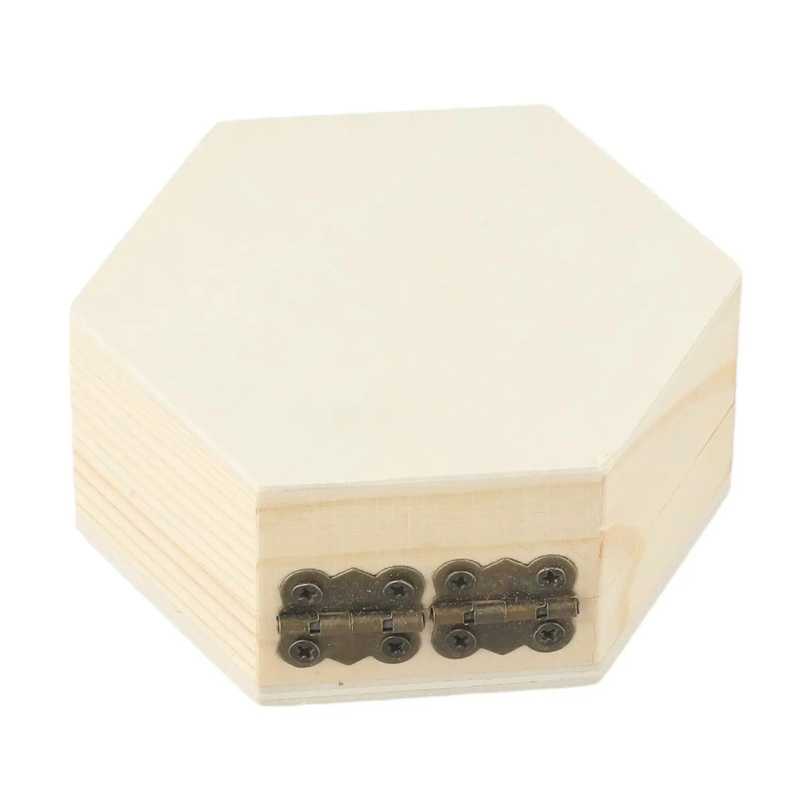 Wooden Hexagonal Shaped Storage Box Jewelry Box St... – Grandado
