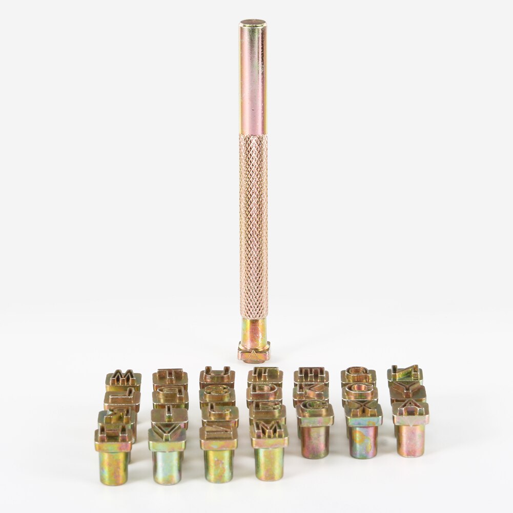 Läderhantverk versaler för bokstäver 26 bokstäver ... – Grandado