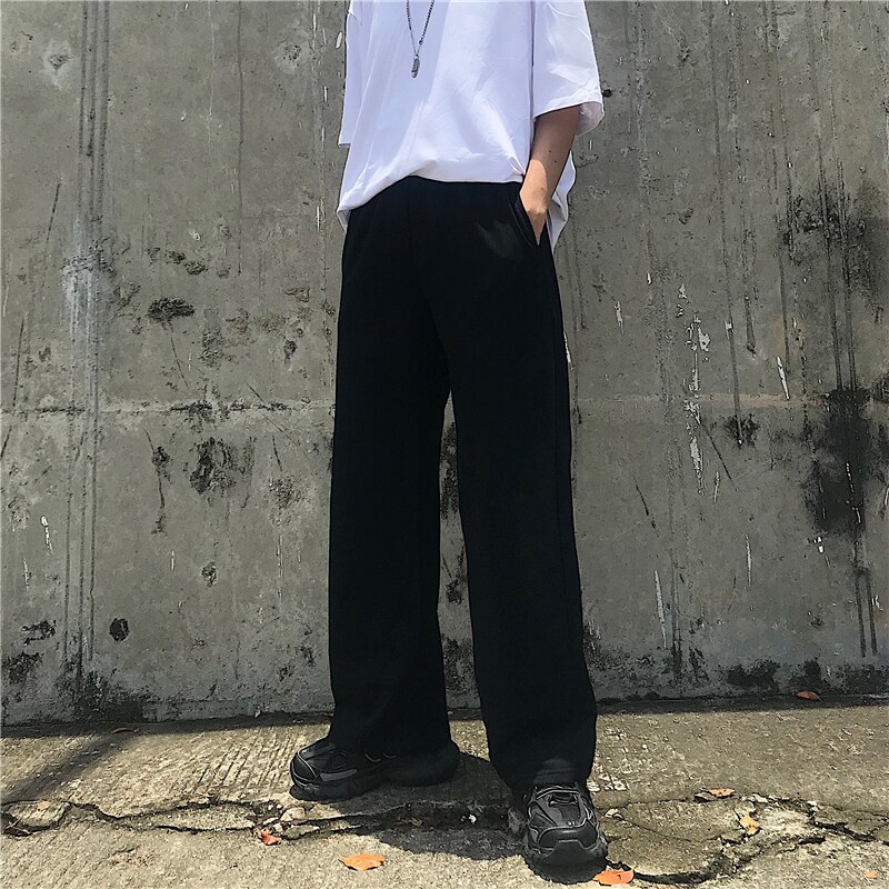 Men Pants Full Length Wide-leg Harajuku Plus Size ... – Grandado