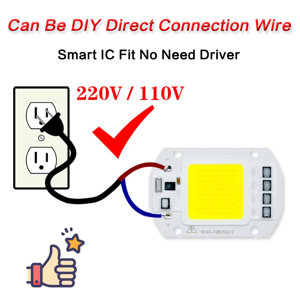 LED Lamp Chip 220V 50W 30W 20W 10W 6040 COB Chips ... – Vicedeal