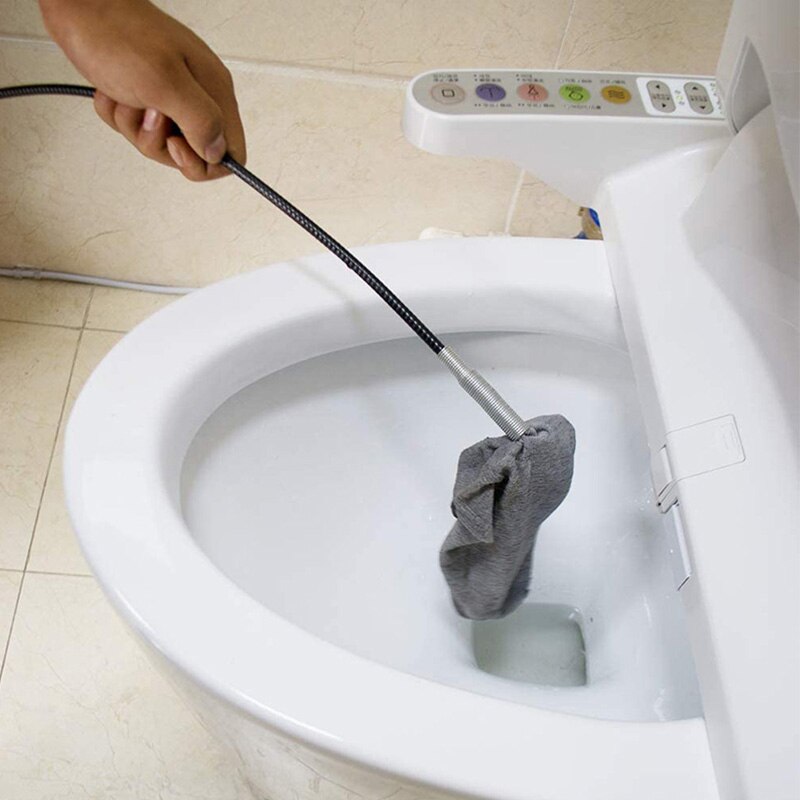 60CM Drain Snake Spring Pipe Dredging Tool Drain S... – Grandado