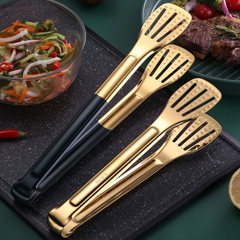 Edelstahl Steak Clip BBQ Grill Salat Serviert Zang... – Vicedeal