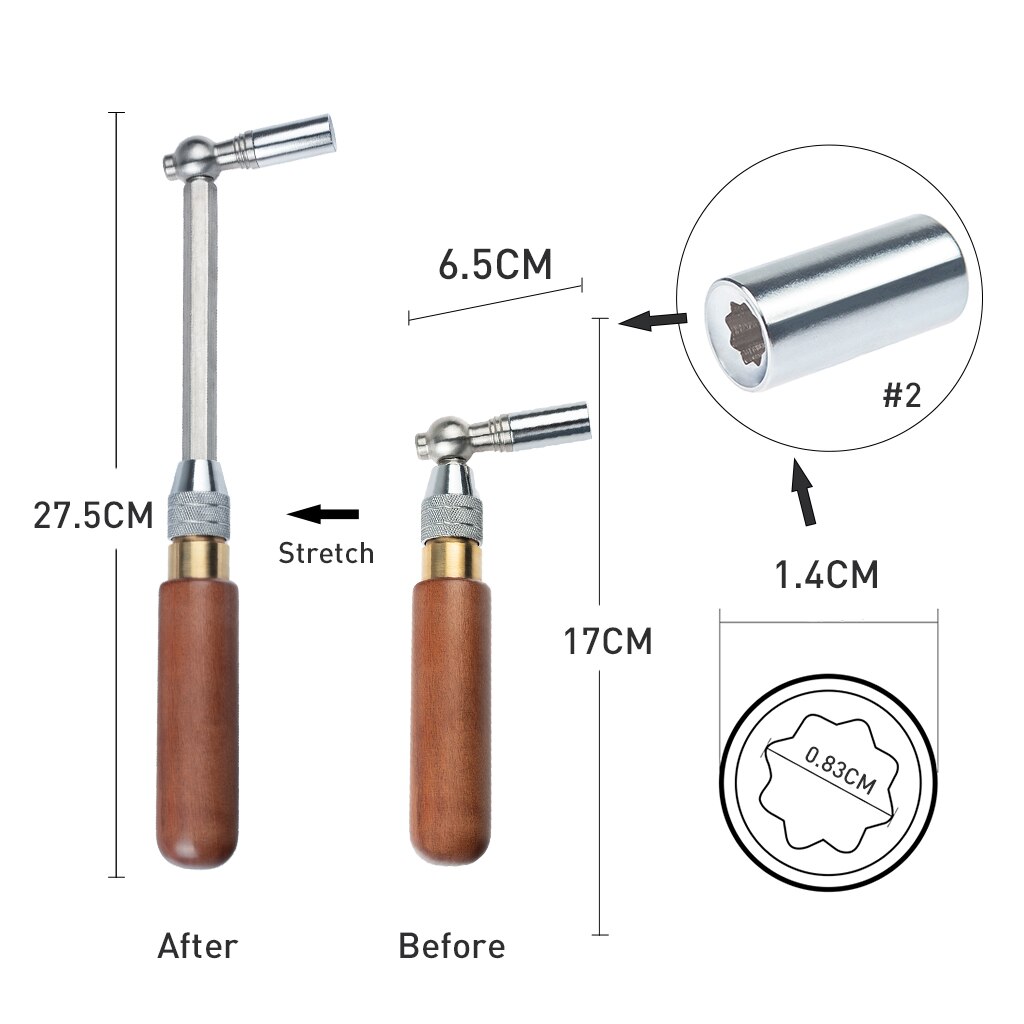 Mini-Extension Piano Tuning Hammer With Hardwood H... – Vicedeal