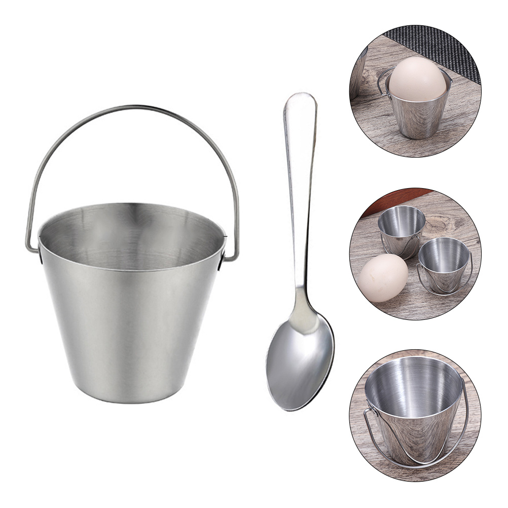 1 Set Stainless Steel Small Egg Bucket Boiled Egg ... – Grandado