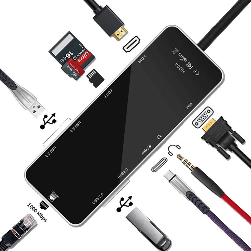 USB C Hub Mini Type C Splitter Type C Dock Station... – Vicedeal